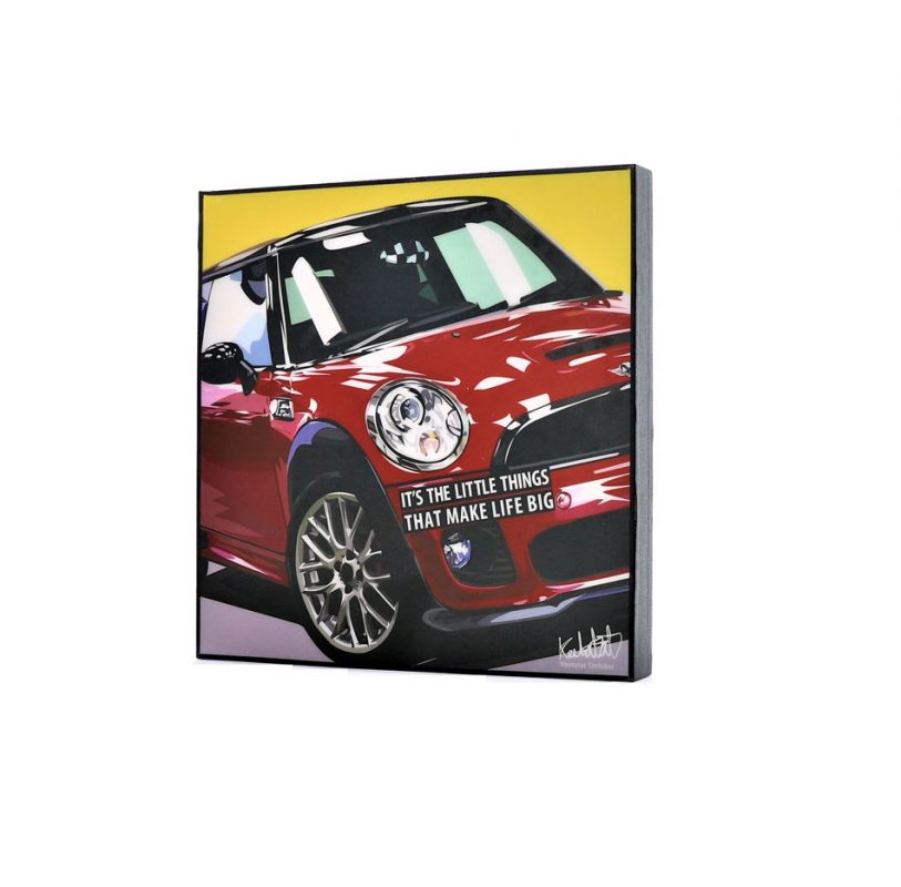 Famous Pop Art Mini Cooper 25cm x 25cm Wall Frame – BlueCloud